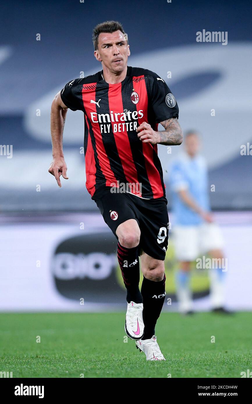 Mario Mandzukic of AC Milan during the Serie A match between SS Lazio ...