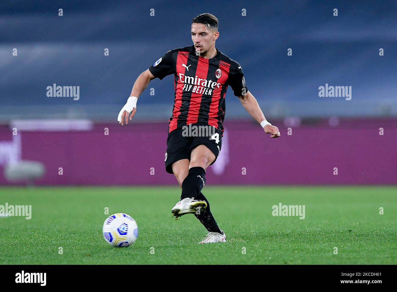 Ismael Bennacer of AC Milan during the Serie A match between SS Lazio ...