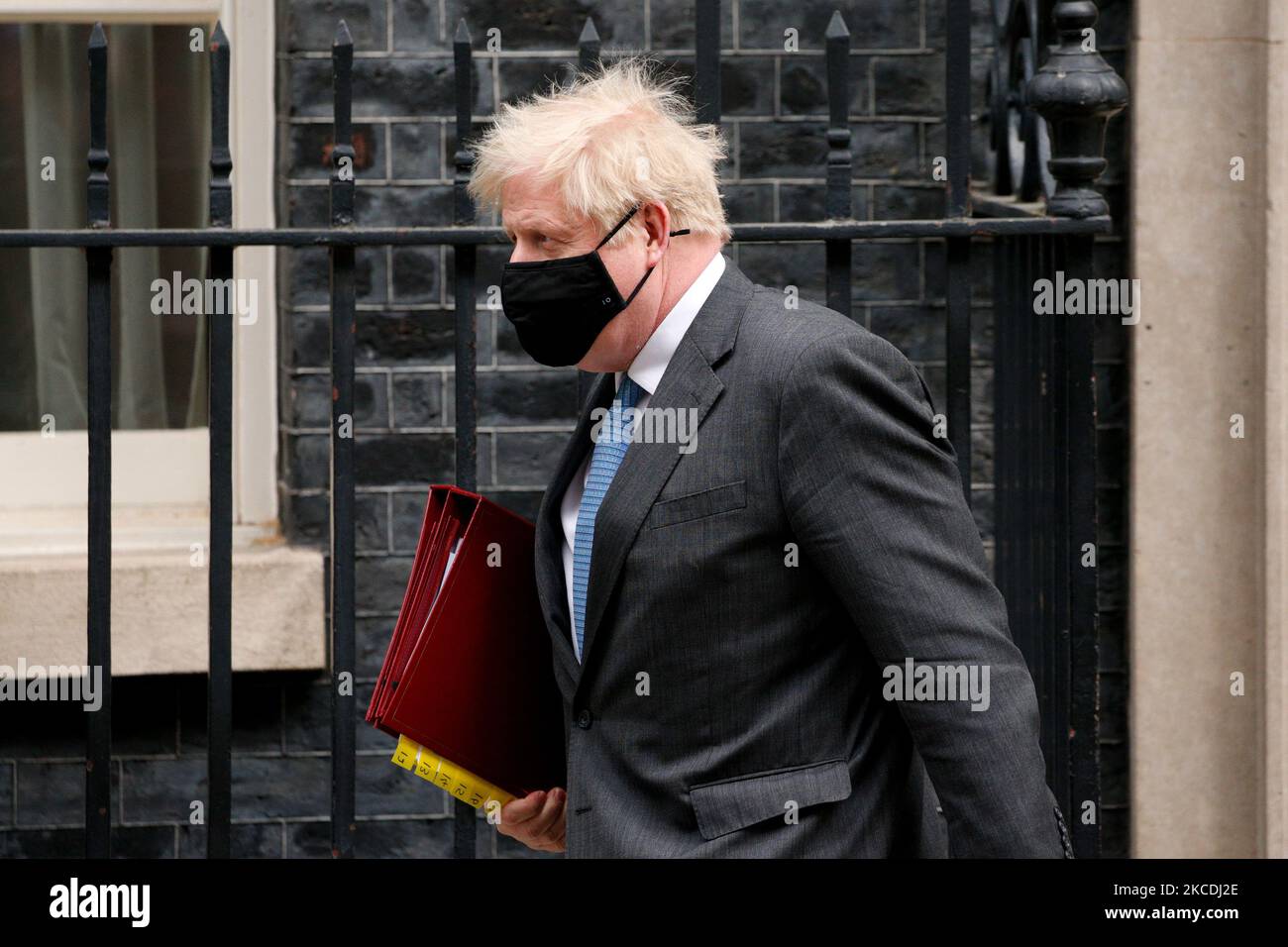 British Prime Minister Boris Johnson leaves 10 Downing Street for his ...