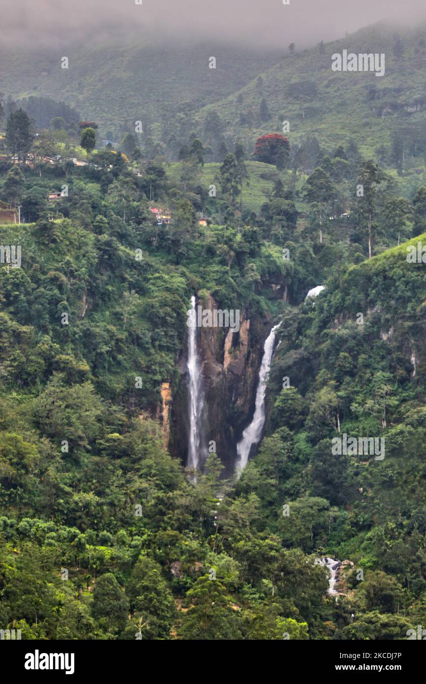 Puna Ella (Poonawa Ella) waterfall located in Pussellawa near Nuwara ...