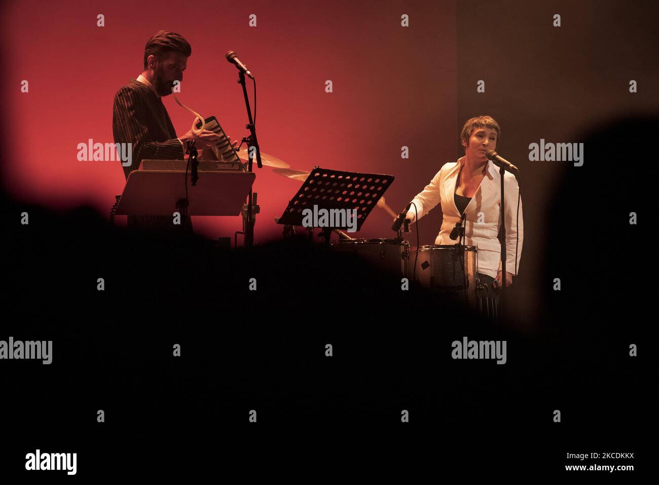 Concert by Bruno Nogueira and Manuela Azevedo perforn at the Porto ...