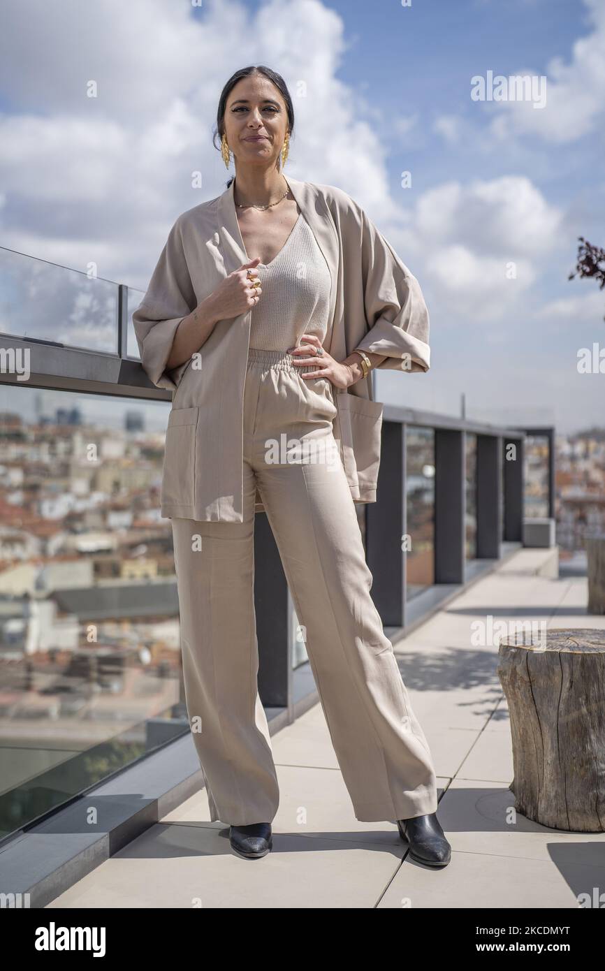 Singer Maria Pelae poses during the portrait session in Madrid, Spain ...
