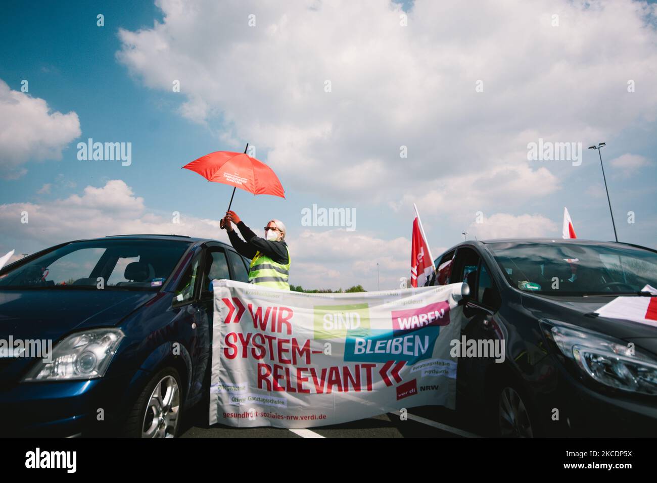 Genereal view of Drive in labor day rally organized by DGB in ...