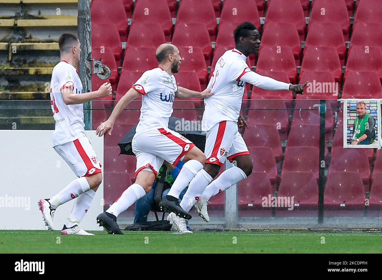 Mario Balotelli of AC Monza celebrates after scoring second goal during ...