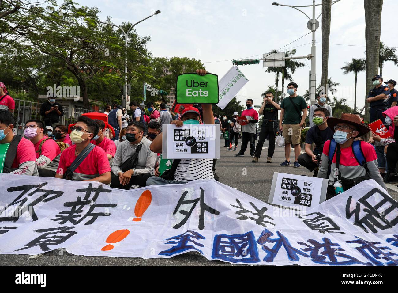 Uber Eats Food Delivery workers asking for more rights and better work ...