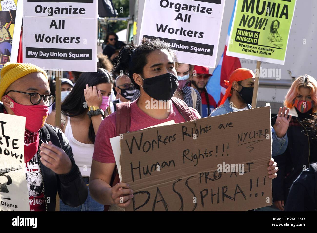 People march as they voice their concerns during May Day Rally in ...