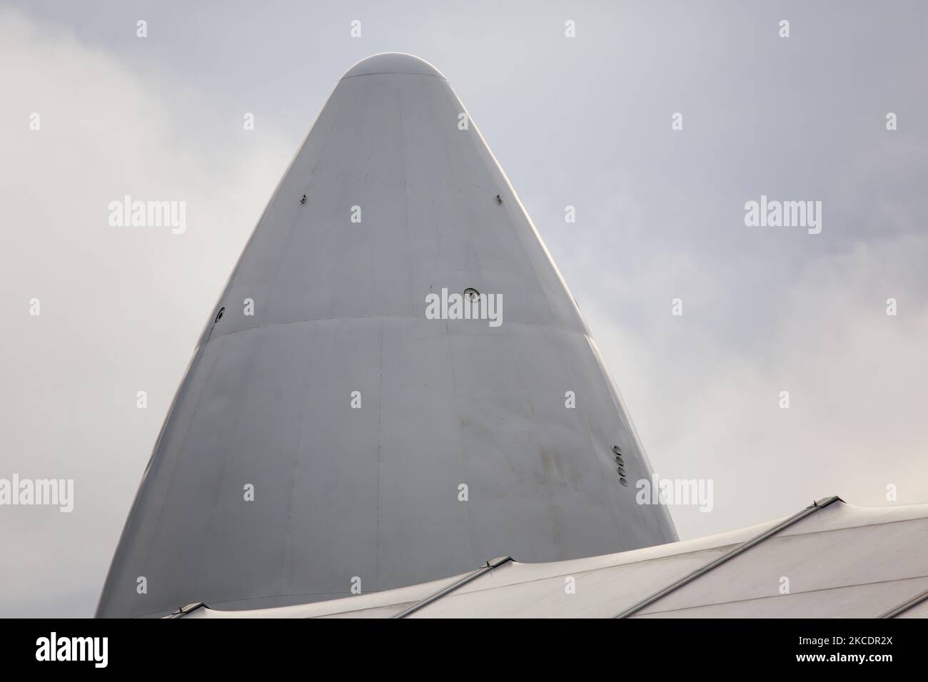 The NASA lunar optimized Starship nosecone mockup at SpaceX's South ... The NASA lunar optimized Starship nosecone mockup at SpaceX's South ...