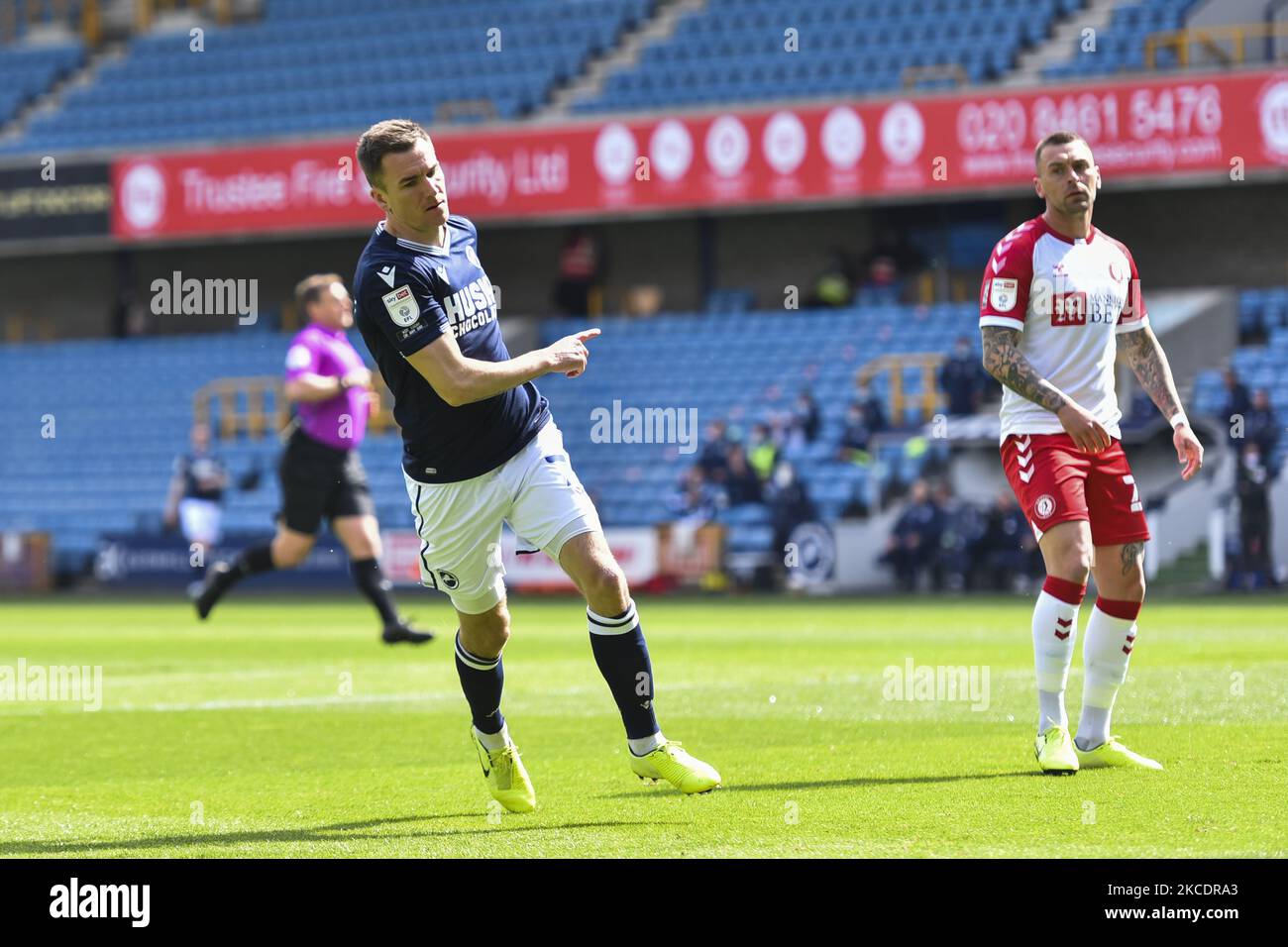 Jed Wallace of Millwall celebrates after scoring his team's first goal ...