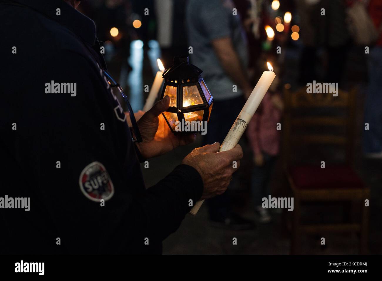 Jesus resurrection ceremony in St Nicholaos Church of Piraeus in Athens ...