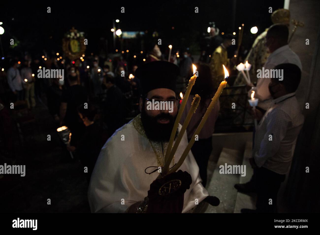 Jesus resurrection ceremony in St Nicholaos Church of Piraeus in Athens ...