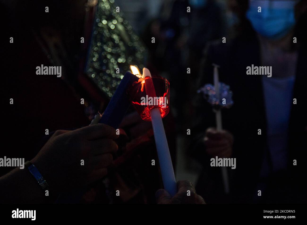 Jesus resurrection ceremony in St Nicholaos Church of Piraeus in Athens ...