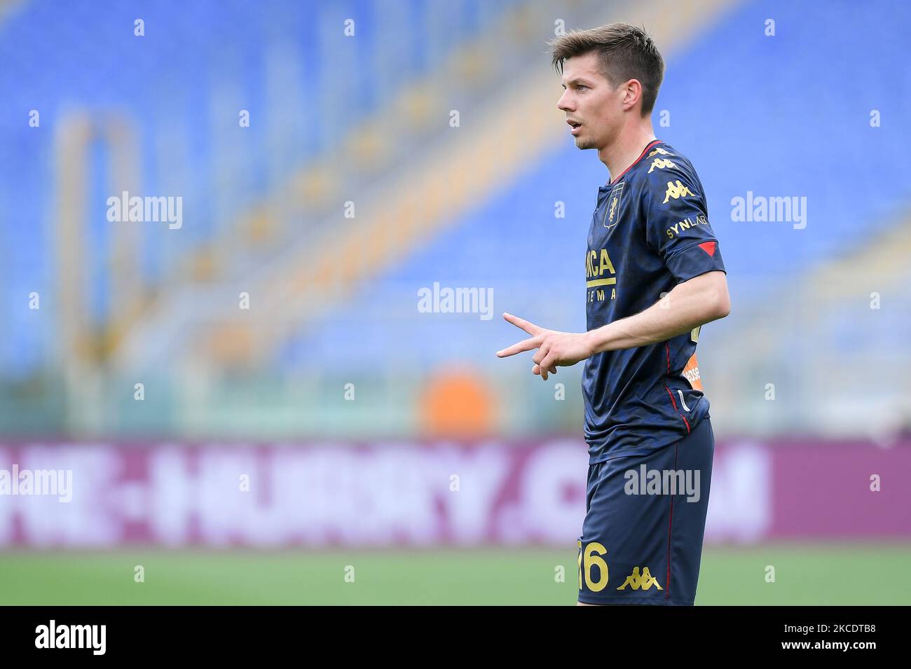 Miha zajc of genoa cfc gestures hi-res stock photography and images - Alamy