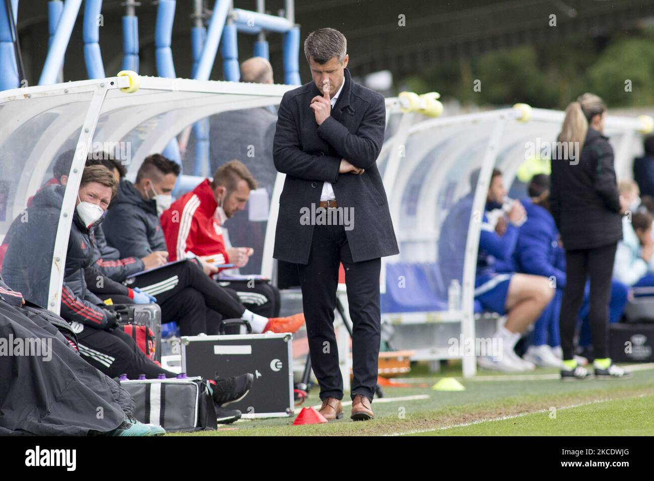 Jens Scheuer (Bayern Munich) gestures during the 2020-21 UEFA Womenâ€™s ...