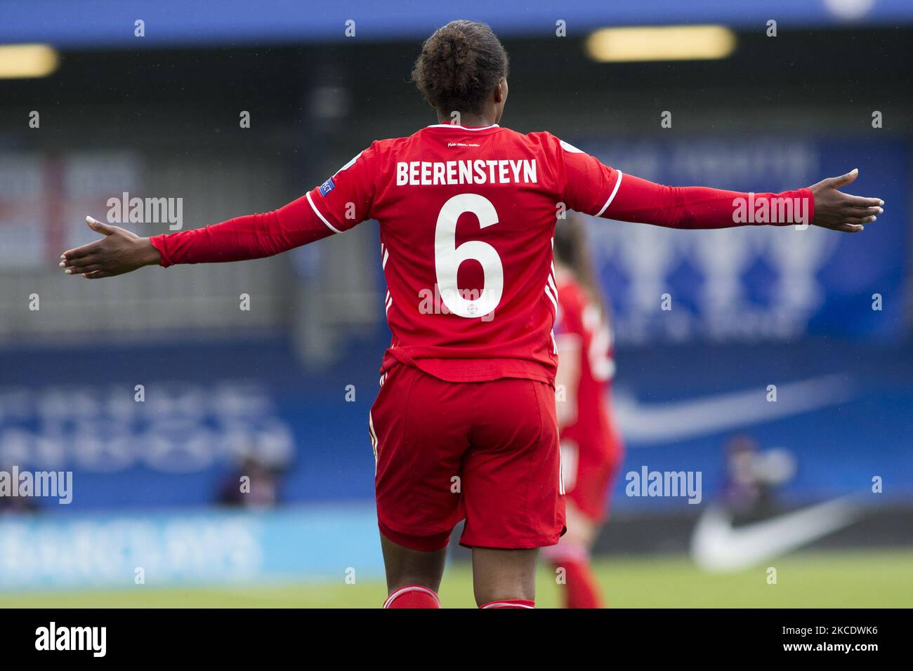 Lineth Beerensteyn (Bayern Munich) gestures during the 2020-21 UEFA ...