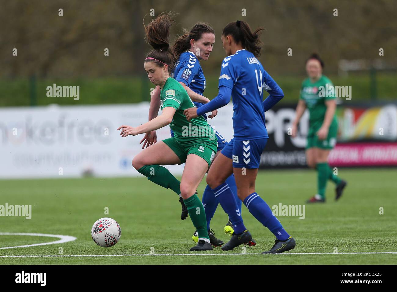 Bethan MERRICK of Coventry United in action with Durham Women's Mollie ...