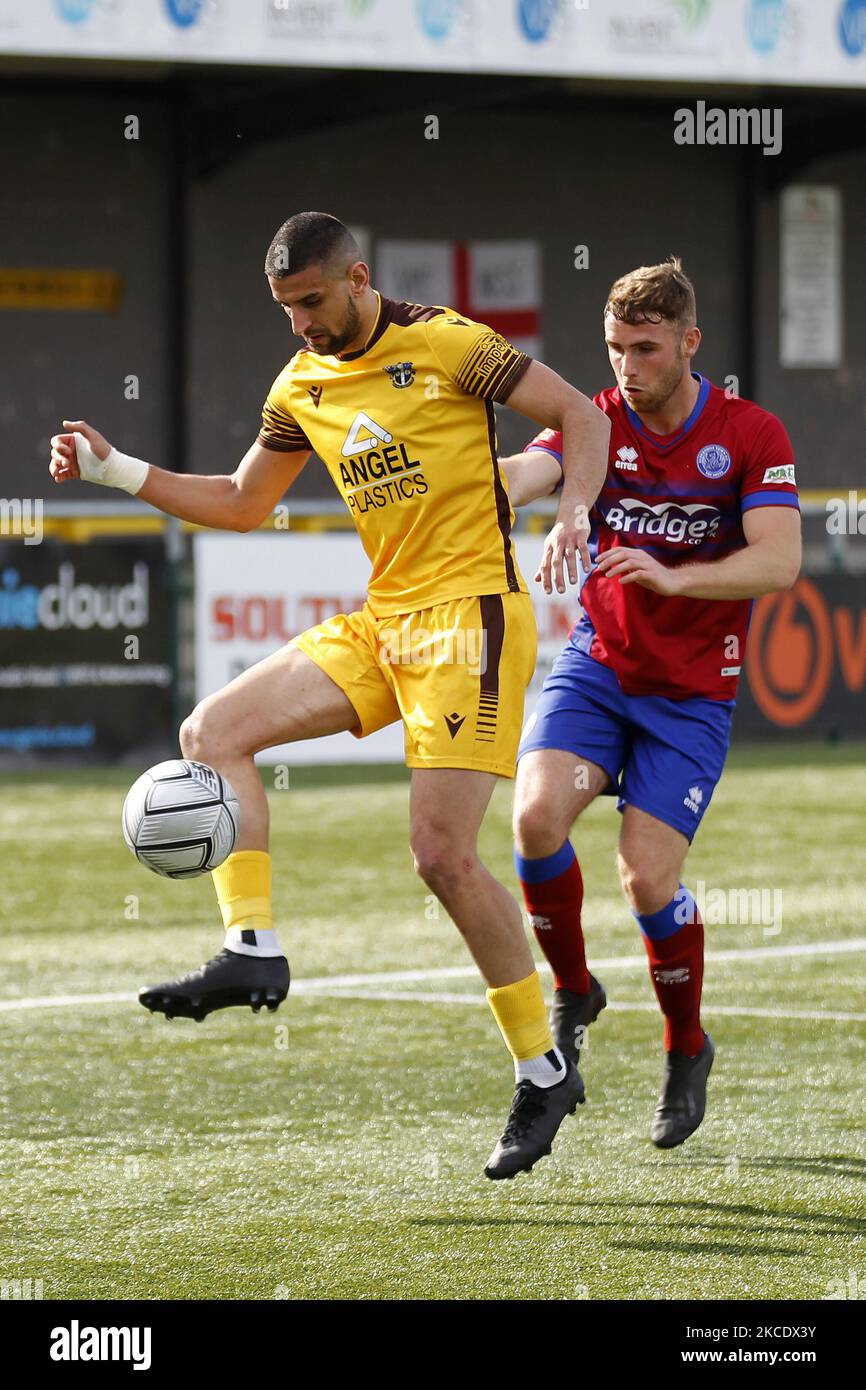 Omar Bugiel of Sutton United controlling the ball during National ...