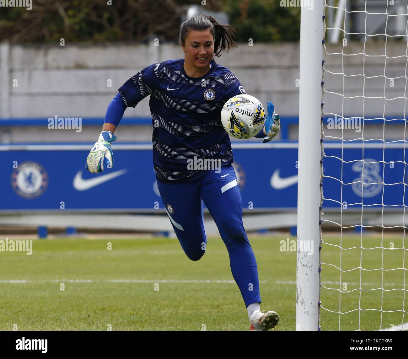 Chelsea Ladies Zecira Musovic during the pre-match warm-up during Women ...