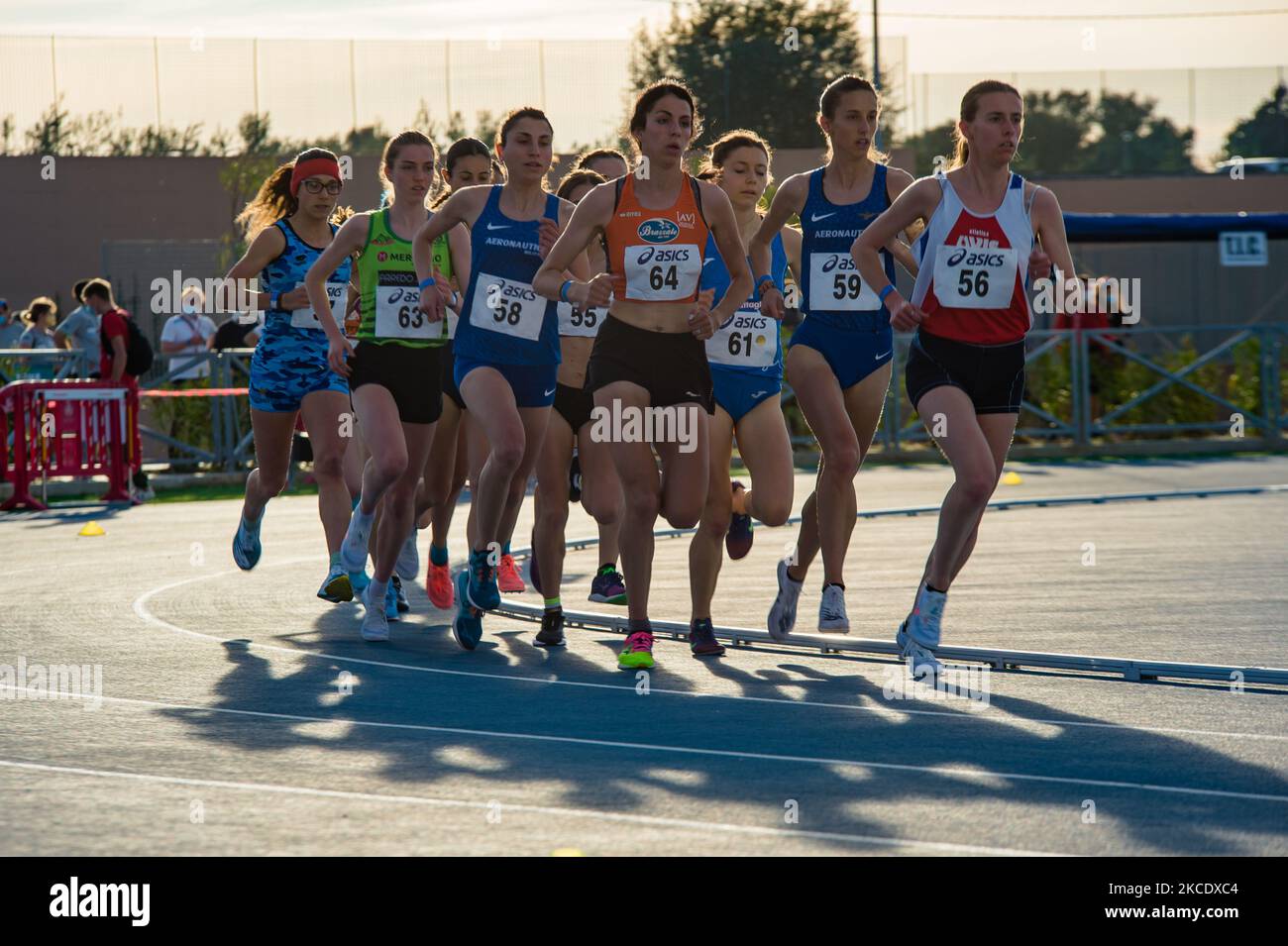 Athletes during the 10,000 meters race at the National Championships in ...
