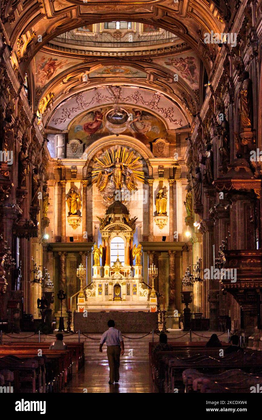 Interior of the Santiago Metropolitan Cathedral (Catedral Metropolitana ...