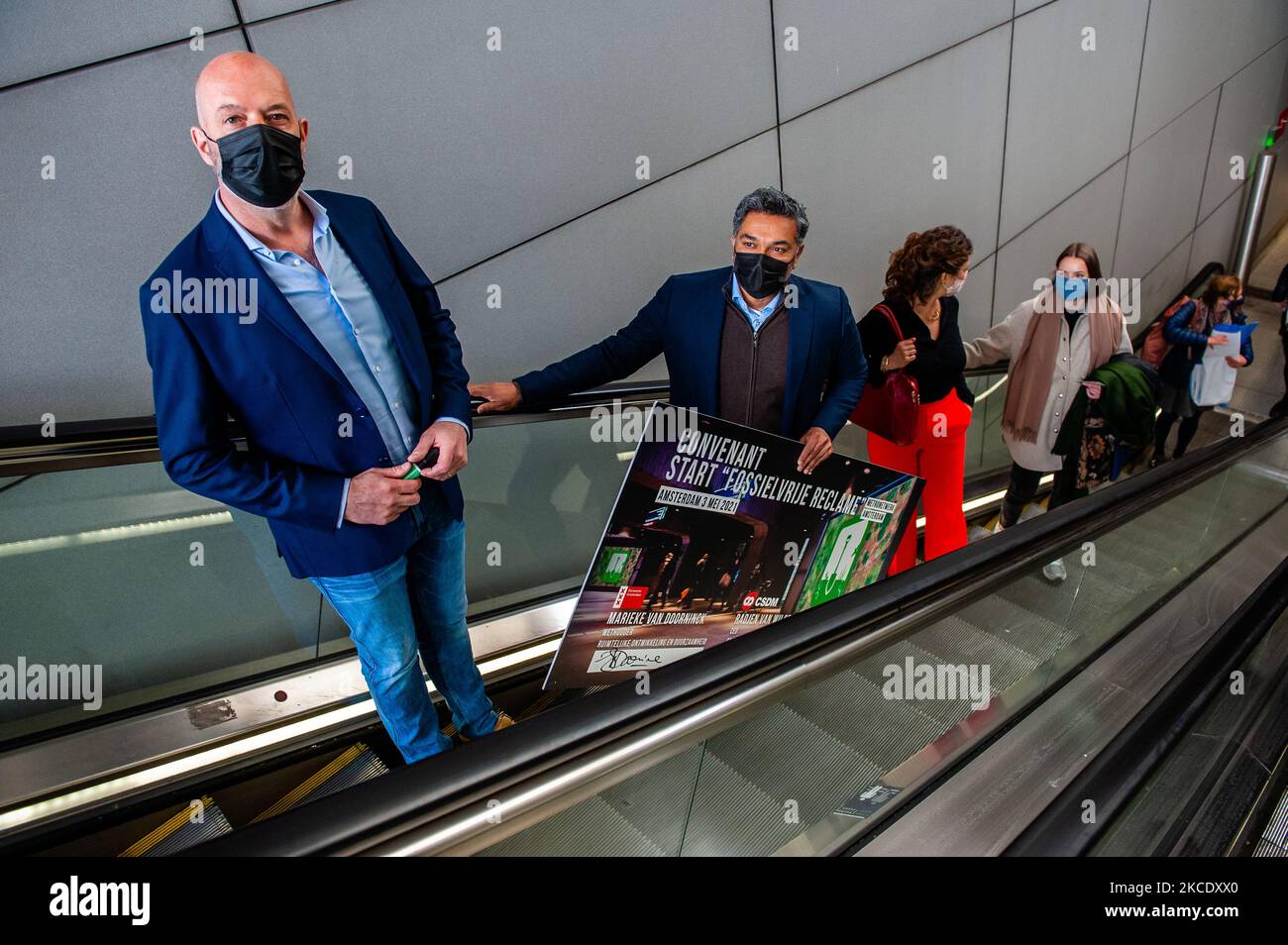 Radjen van Wilsem, CEO of CS Digital Media, and Alderman Marieke van ...