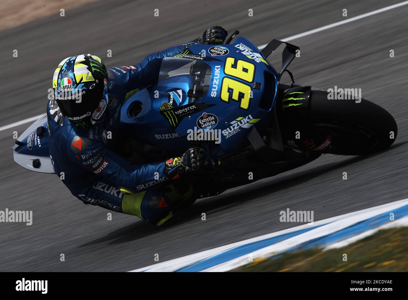 Joan Mir (36) of Spain and Team Suzuki Ecstar during the MotoGP test ...