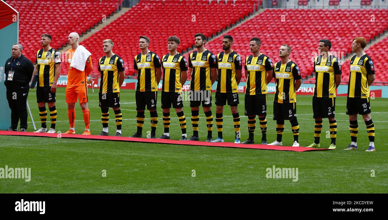 Hebburn Town players before kick off during The 2019/2020 Buildbase FA ...
