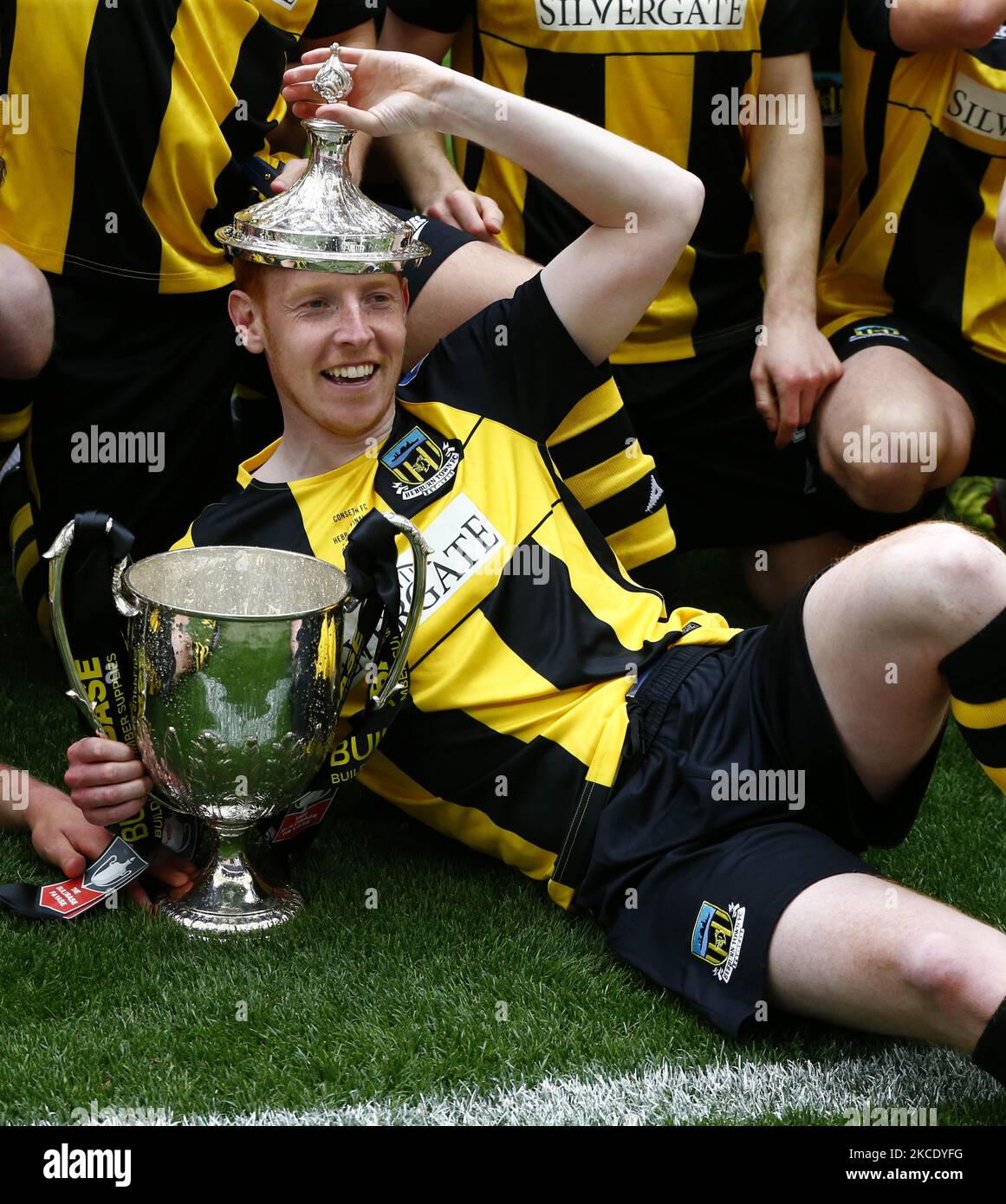 Michael Richardson of Hebburn Town with Trophy during The 2019/2020 ...