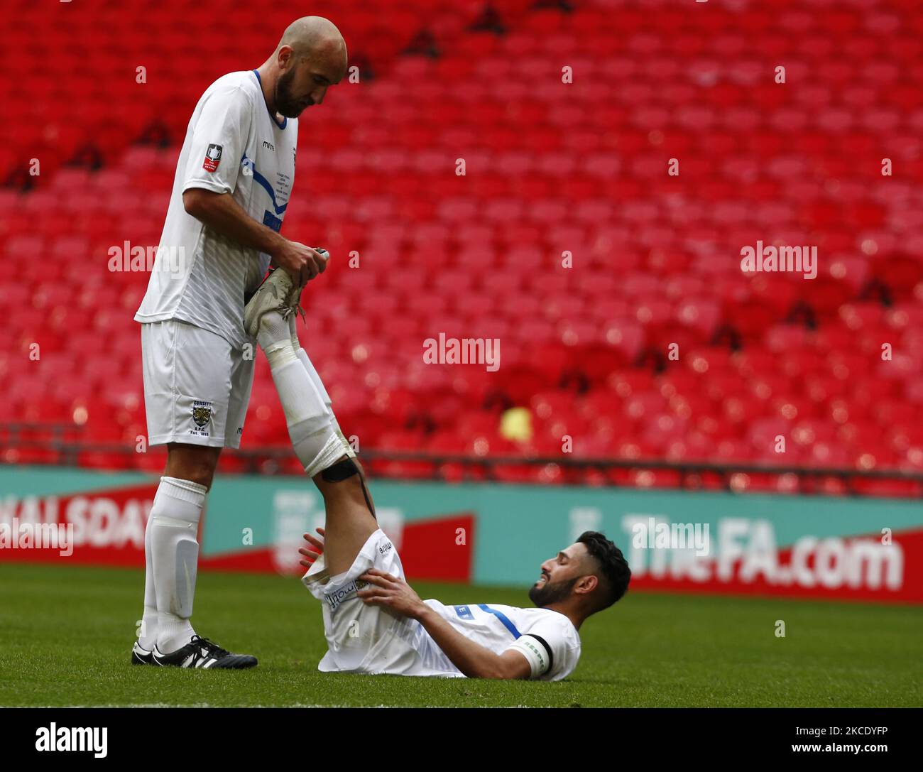 Arjun Purewal of Consett AFC during The 2019/2020 Buildbase FA Vase ...