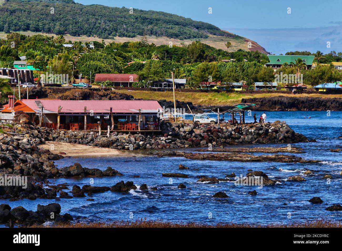 The small town of Hanga Roa in Easter Island, Chile. (Photo by Creative ...