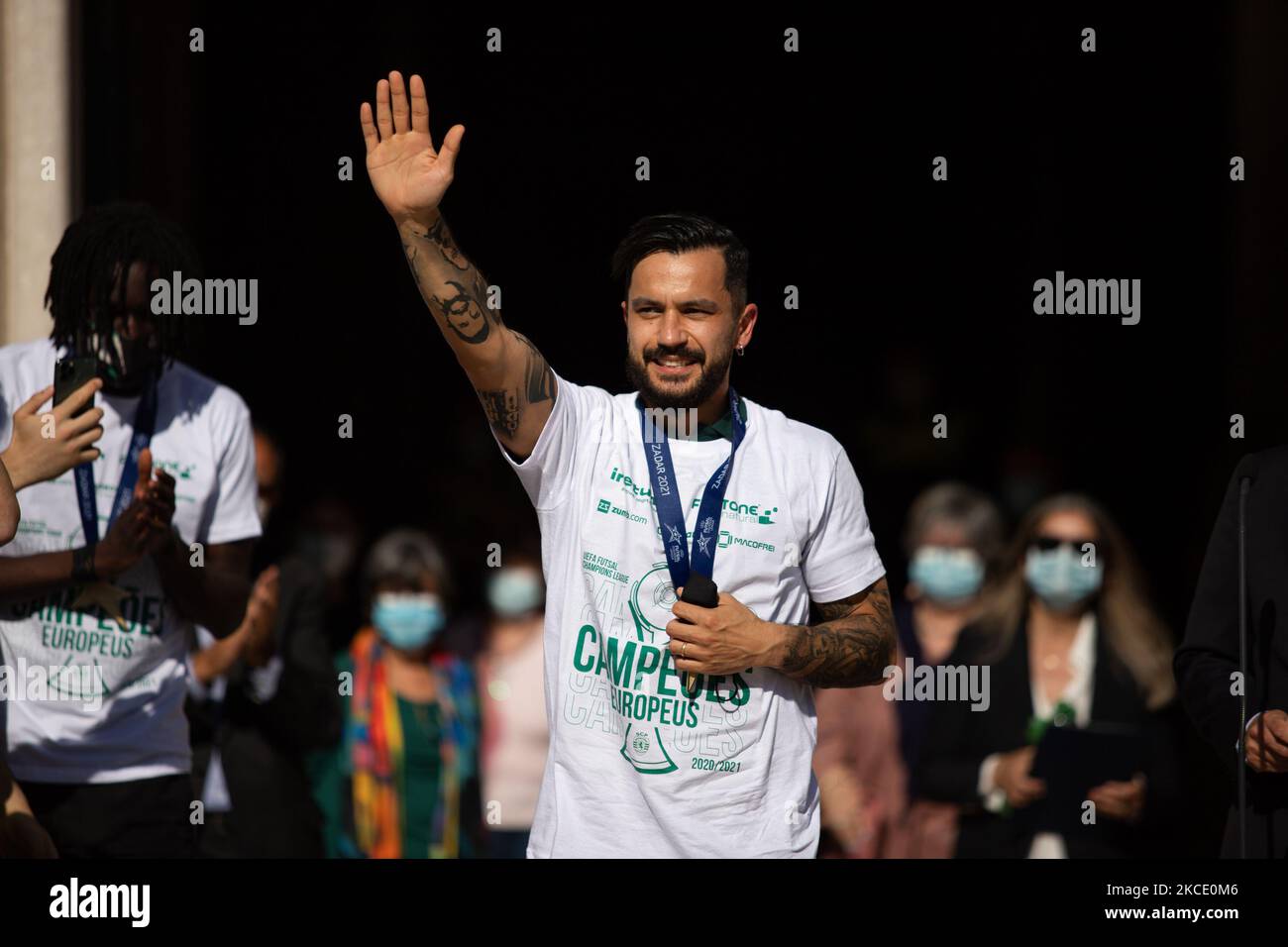 João Matos thanks to the Supporters, on May 4, in Lisbon, Portugal. The ...