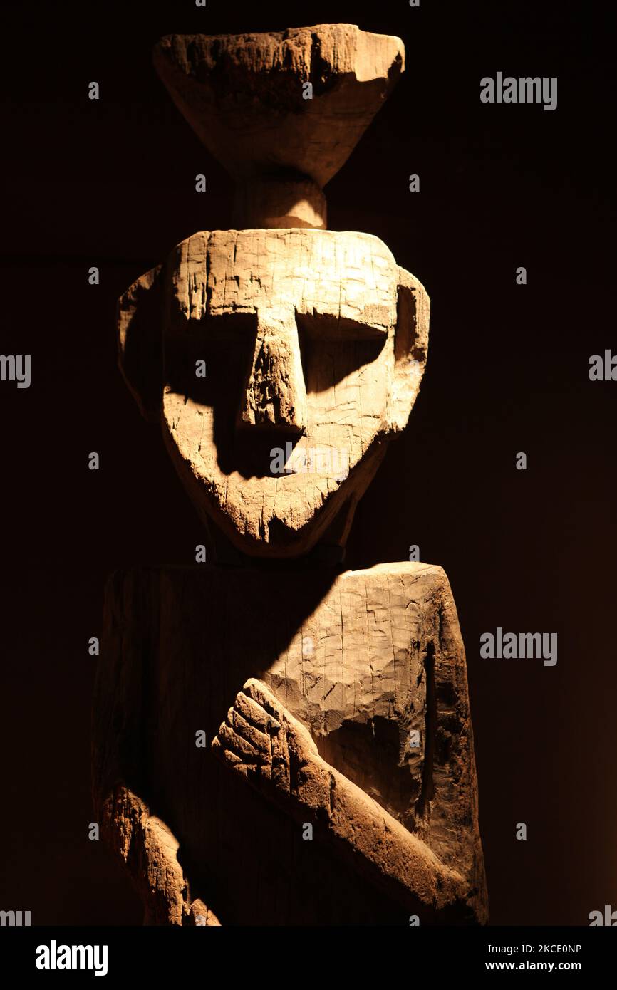 Artefacts on display in the Chilean Museum of Pre-Columbian Art (Museo ...