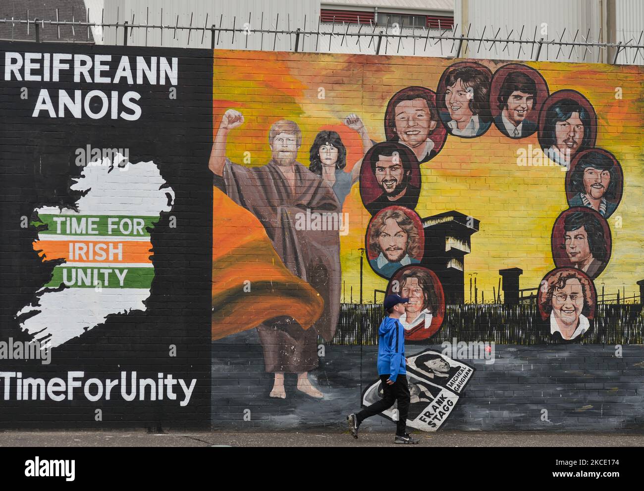 A Belfast mural of the hunger strikers, seen in Belfast (file picture ...