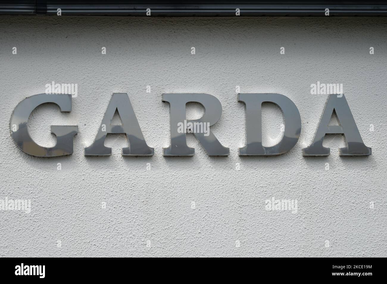 Garda sign seen outside Garda Station in Roundstone. On Friday, 30 ...