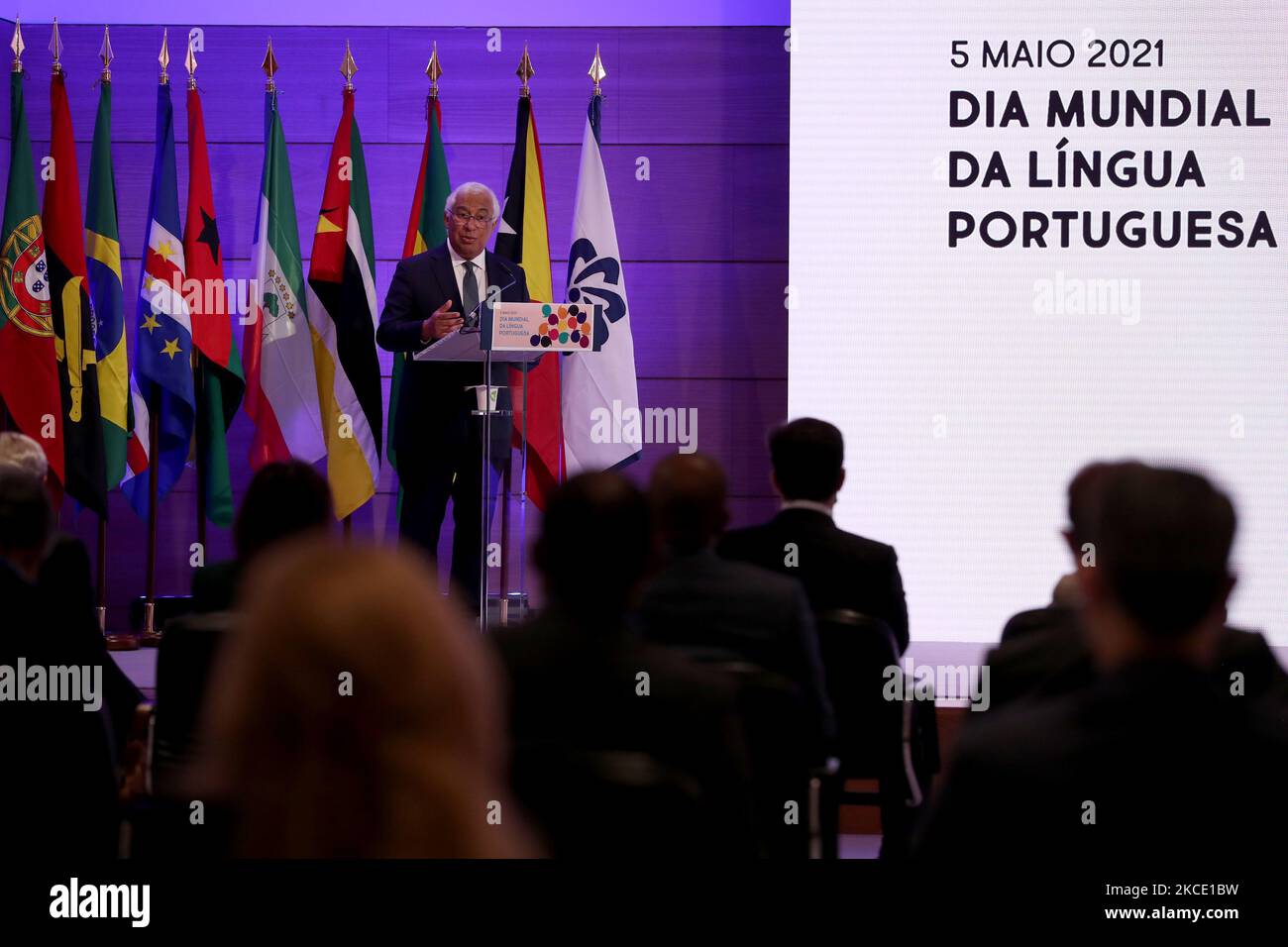 Portuguese Prime Minister Antonio Costa delivers a speech during a ...
