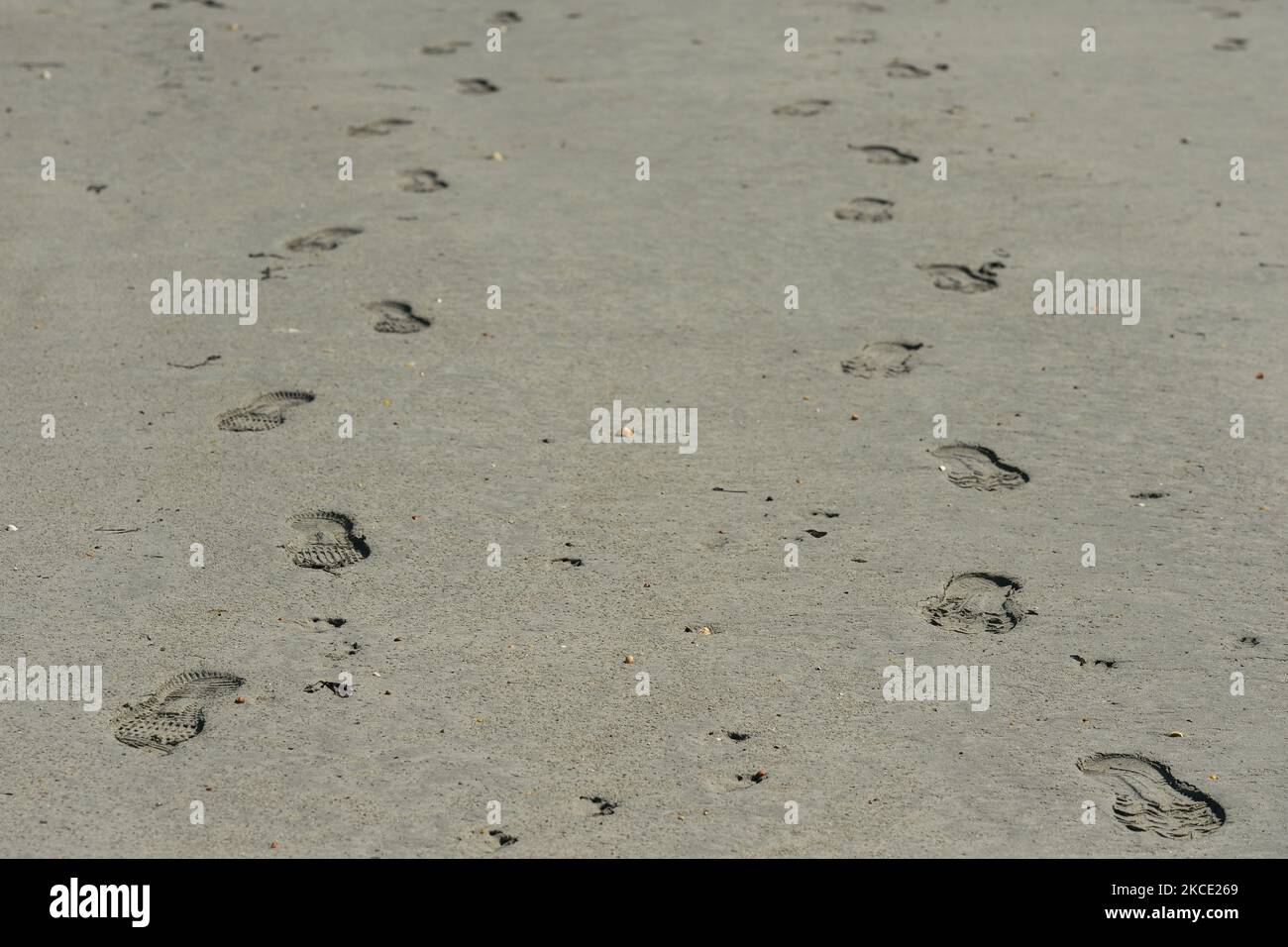Shoe marks on the beach near Ervallagh, Roundstone. On Friday, 25 April ...