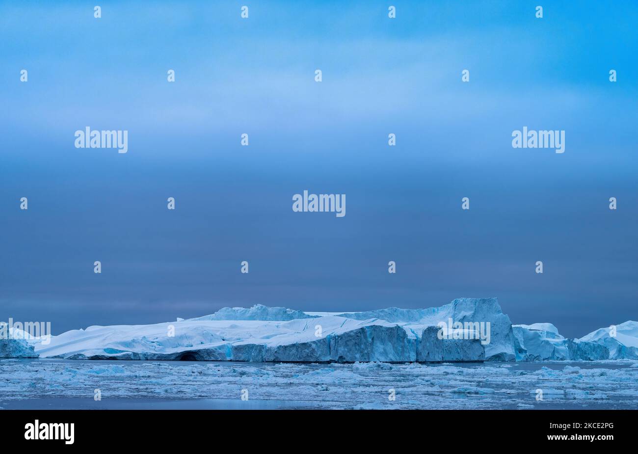 Icebergs near Ilulissat, Greenland. Climate change is having a profound ...