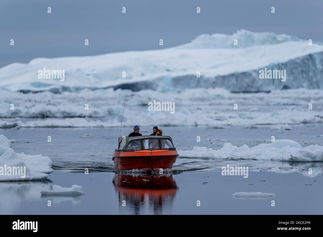 Icebergs near Ilulissat, Greenland. Climate change is having a profound ...