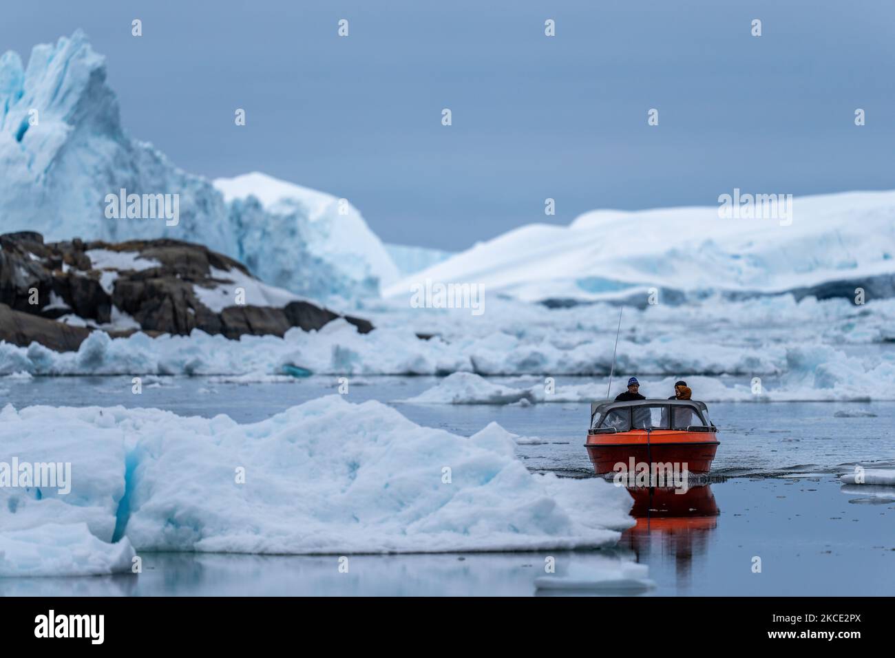 Icebergs near Ilulissat, Greenland. Climate change is having a profound ...