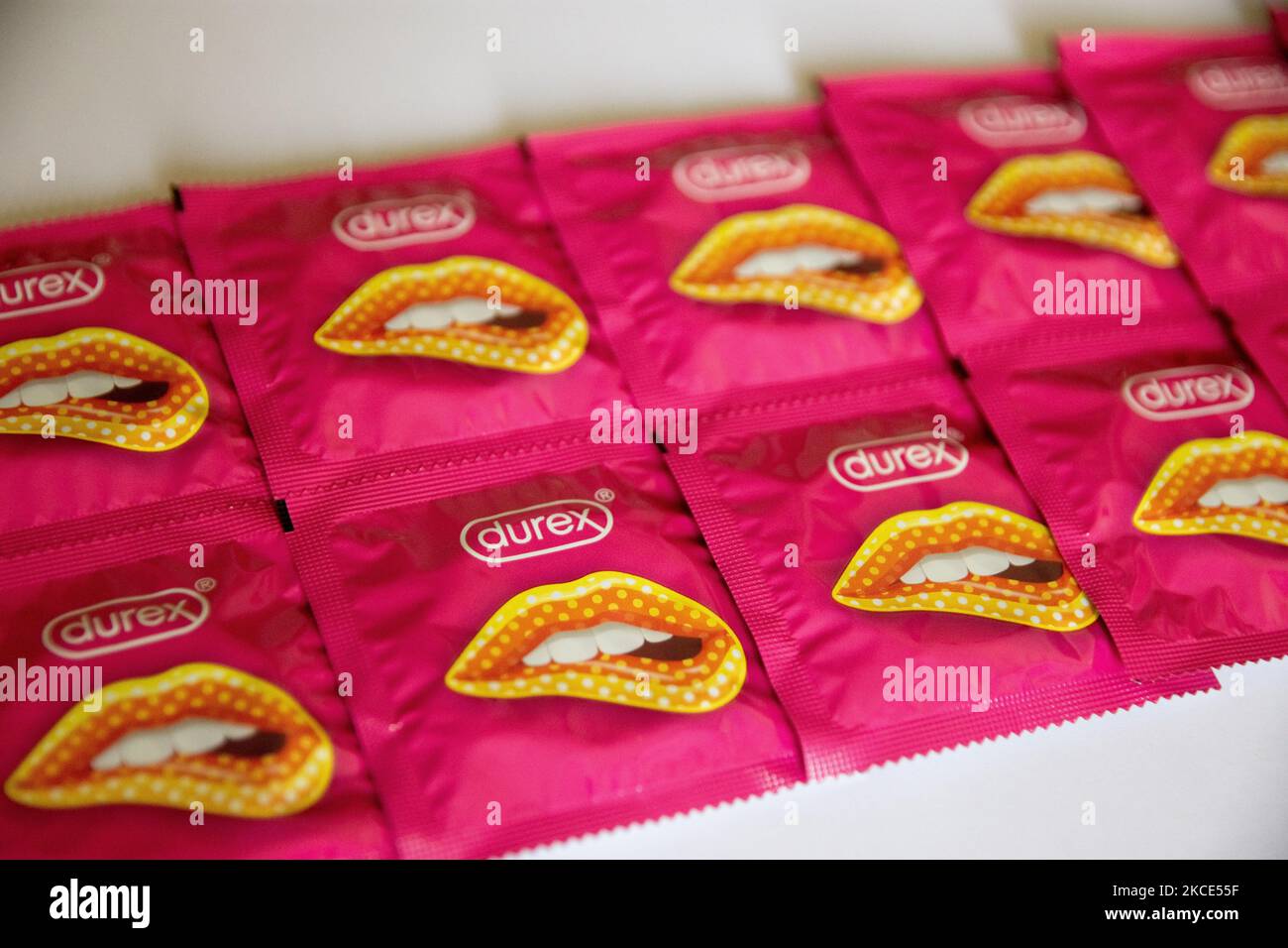 In this photo illustration Durex condoms are displayed in Athens ...