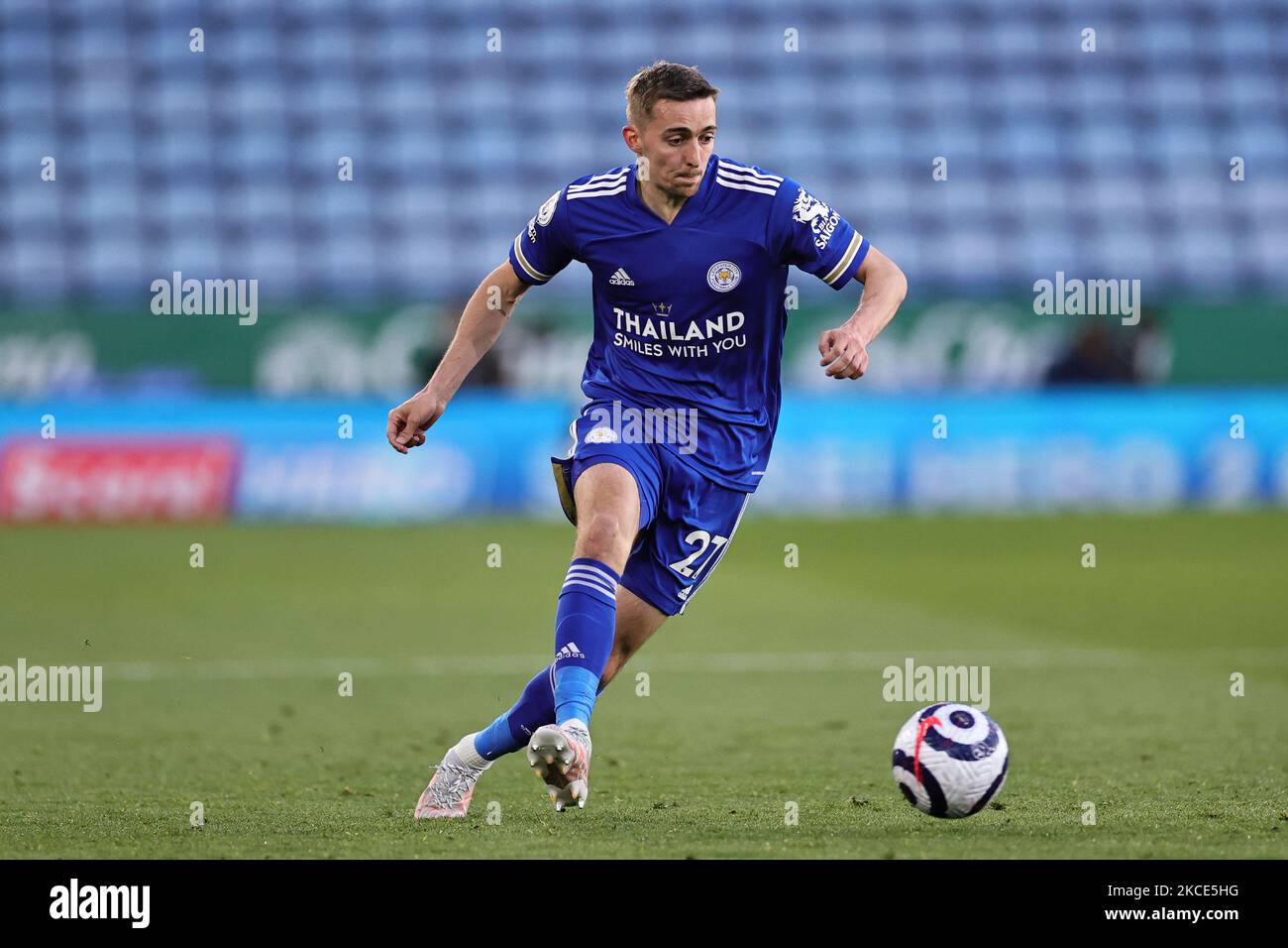 Timothy Castagne of Leicester City in action during the Premier League ...