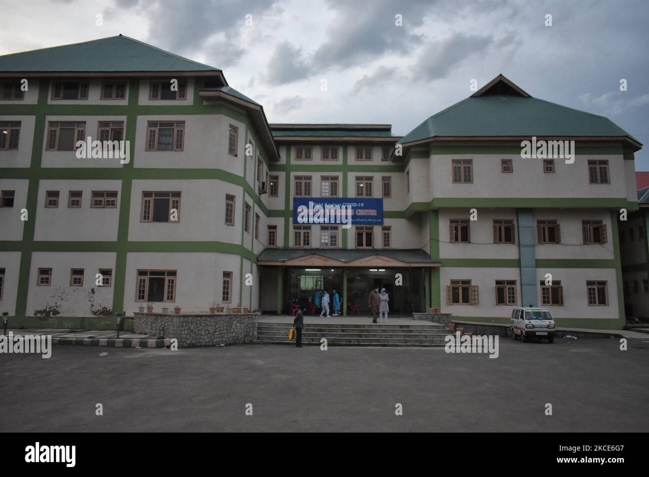 Hajj house converted into a temporary hospital in Srinagar, Indian ...