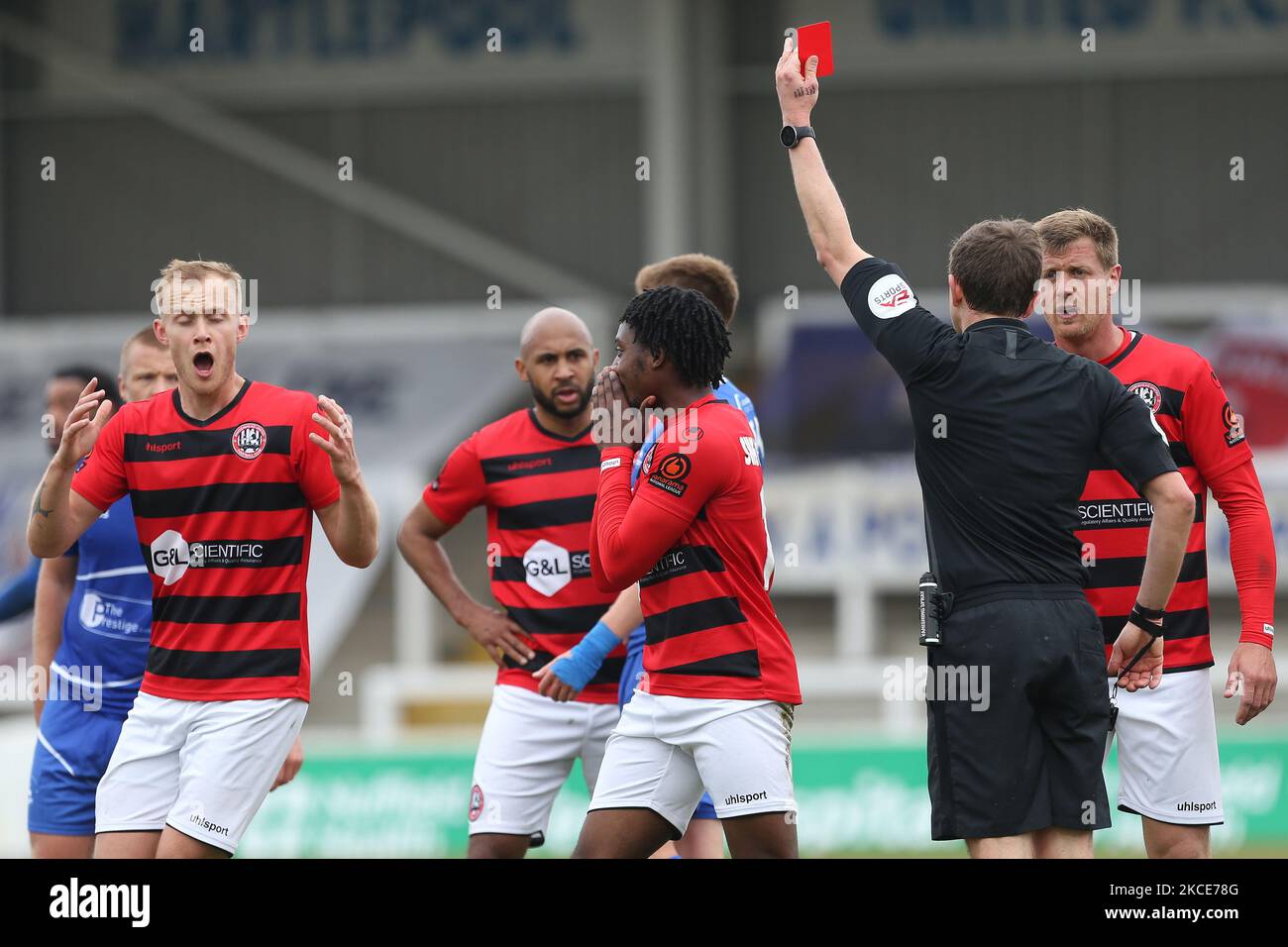 For which he shown straight red card hi-res stock photography and ...