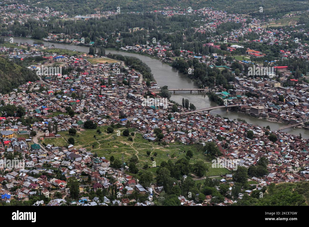 Aerial view of baramulla town hi-res stock photography and images - Alamy