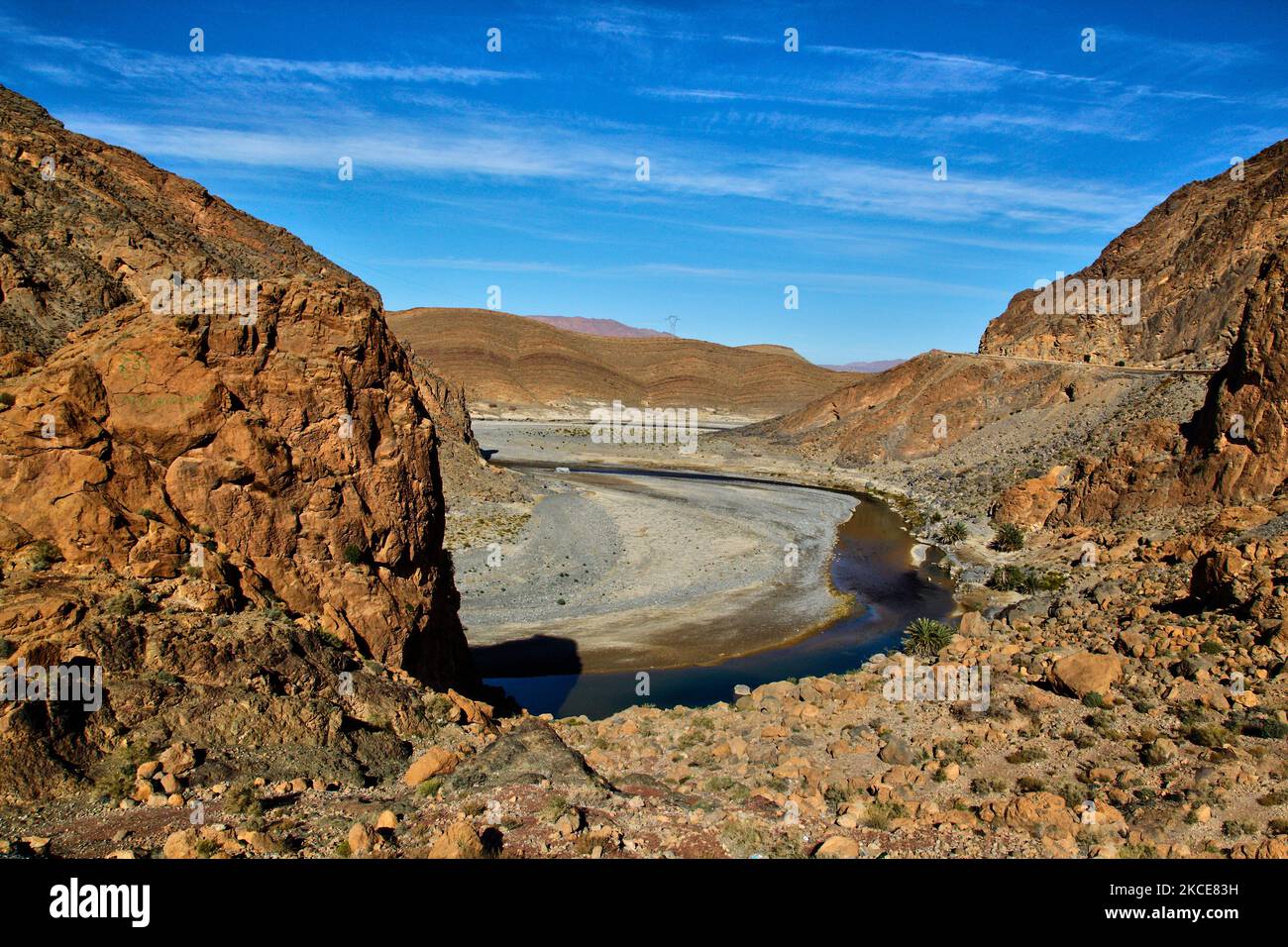 The Ziz Gorges in the Ziz Valley of the High Atlas Mountains in Morocco ...