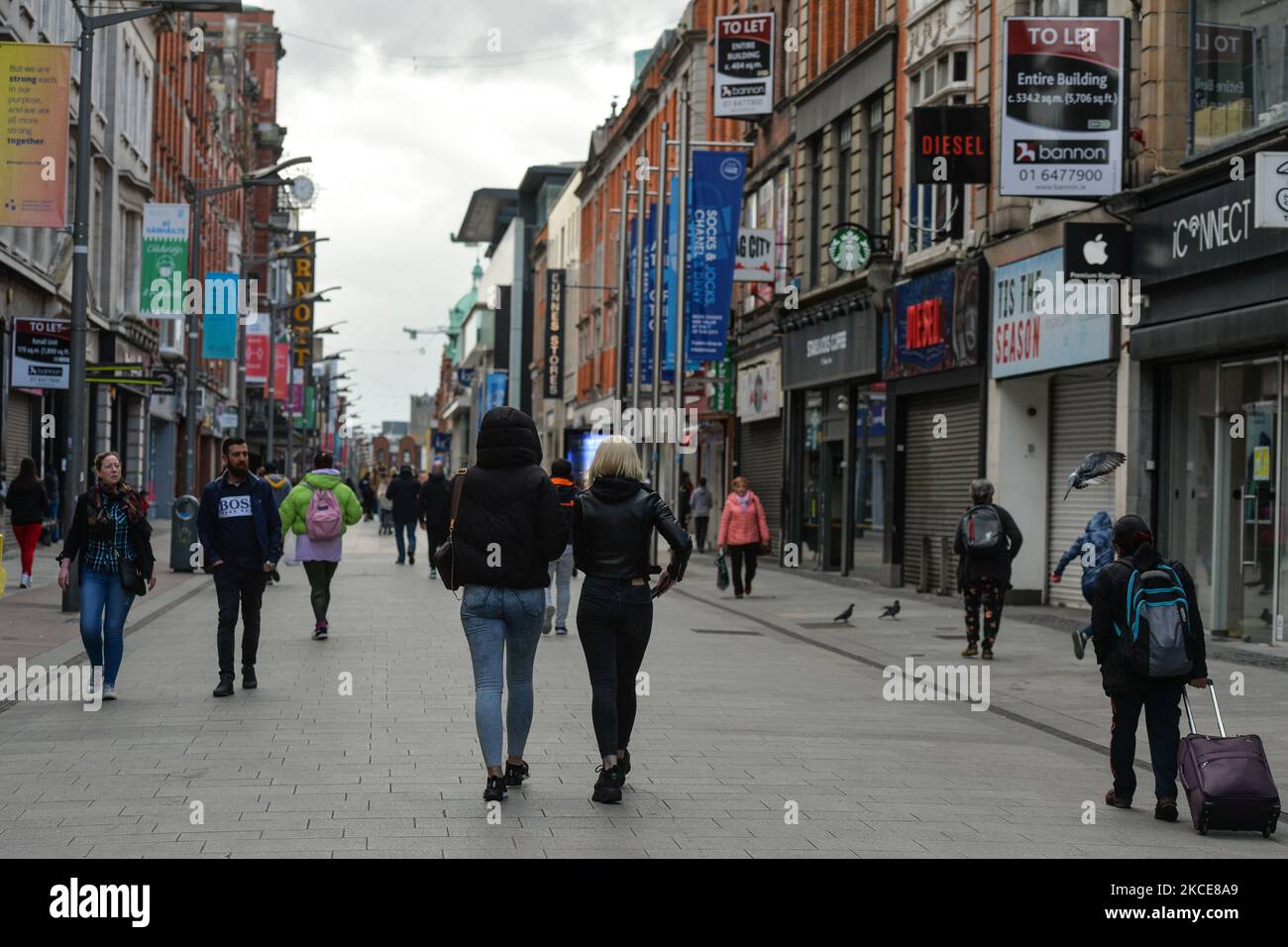 A general view of Dublin's Henry Street during the final days of the ...