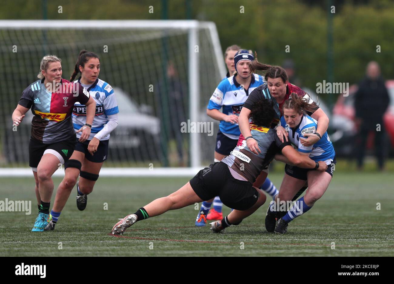Linzi Taylor of Darlington Mowden Park Sharks and Shaunagh Brown and ...