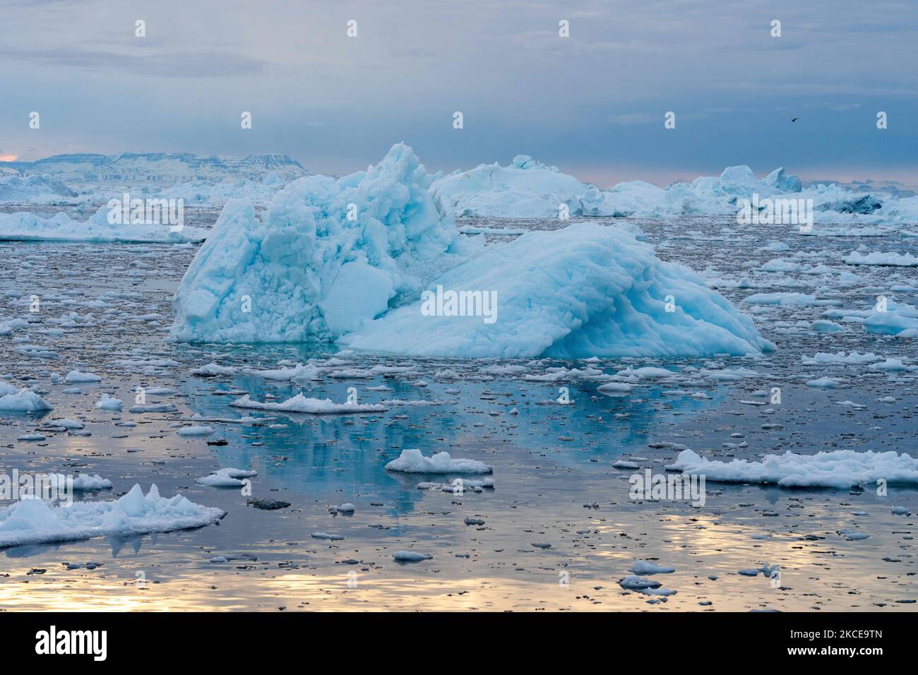 Icebergs near Ilulissat, Greenland. Climate change is having a profound ...