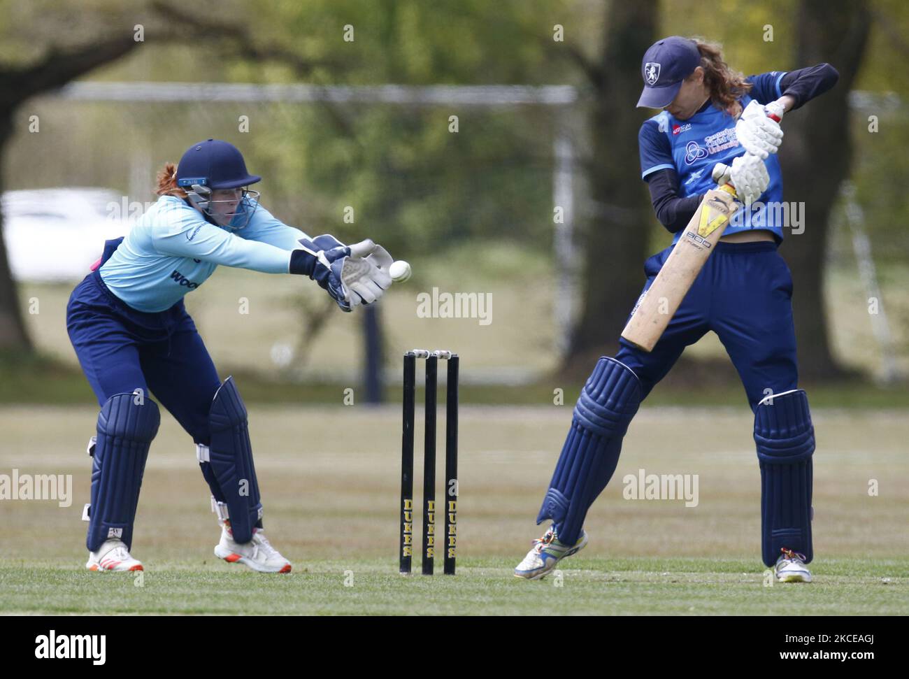 Maxine Blythin of Kent Women gets caught byScarlett Hughes and bolted ...