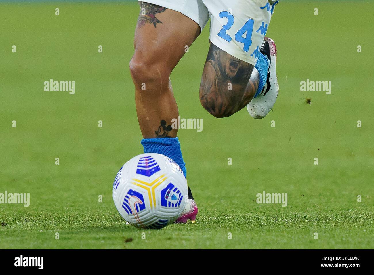 Tattoos of lorenzo insigne of ssc napoli hi-res stock photography and ...