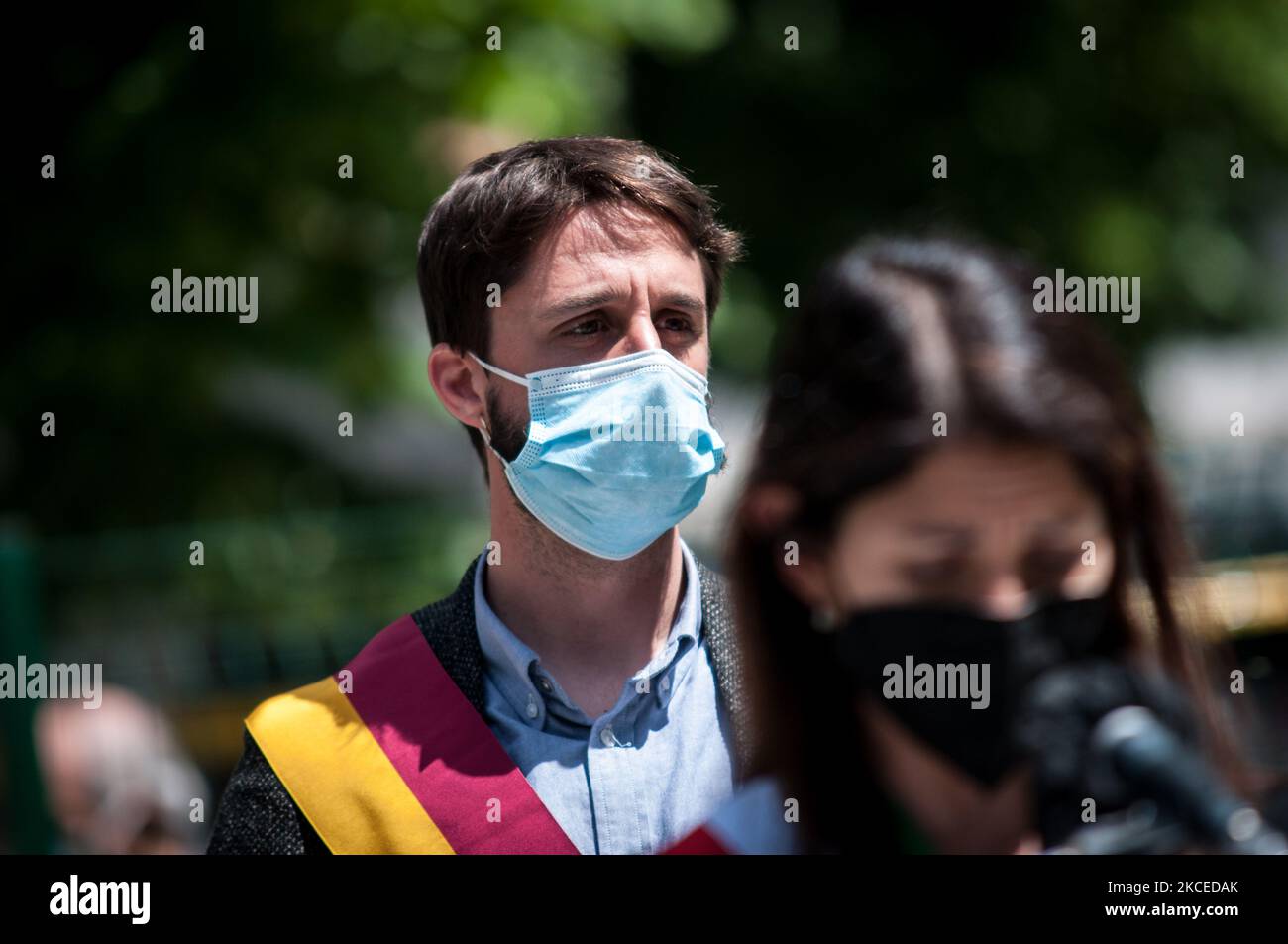 President of the 8th Municipality of Rome, Amedeo Ciaccheri during the ...